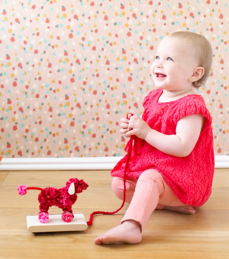 DIY Puppy Dog Pull-Toy • Make a Pom Pom Poodle Craft